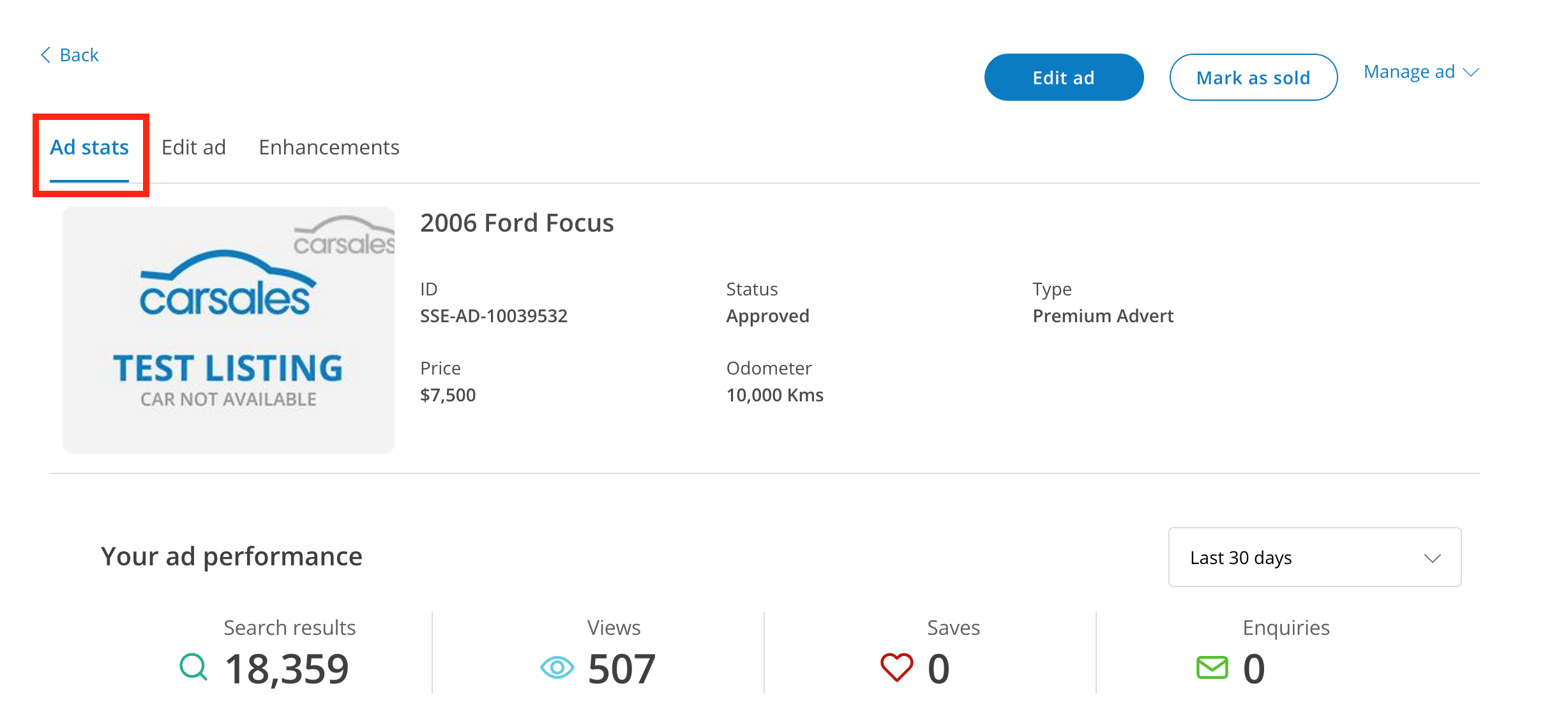 How to check your Ad Performance – carsales.com.au Help Centre